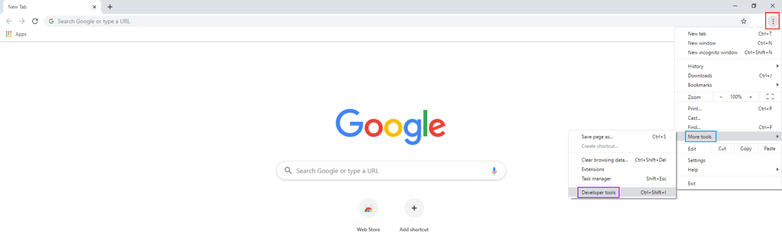 Open the Google Chrome console – How Stash