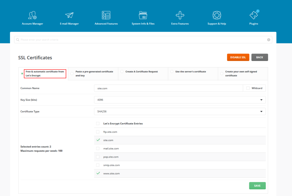 Install a Let’s Encrypt SSL Certificate in Directadmin – How Stash